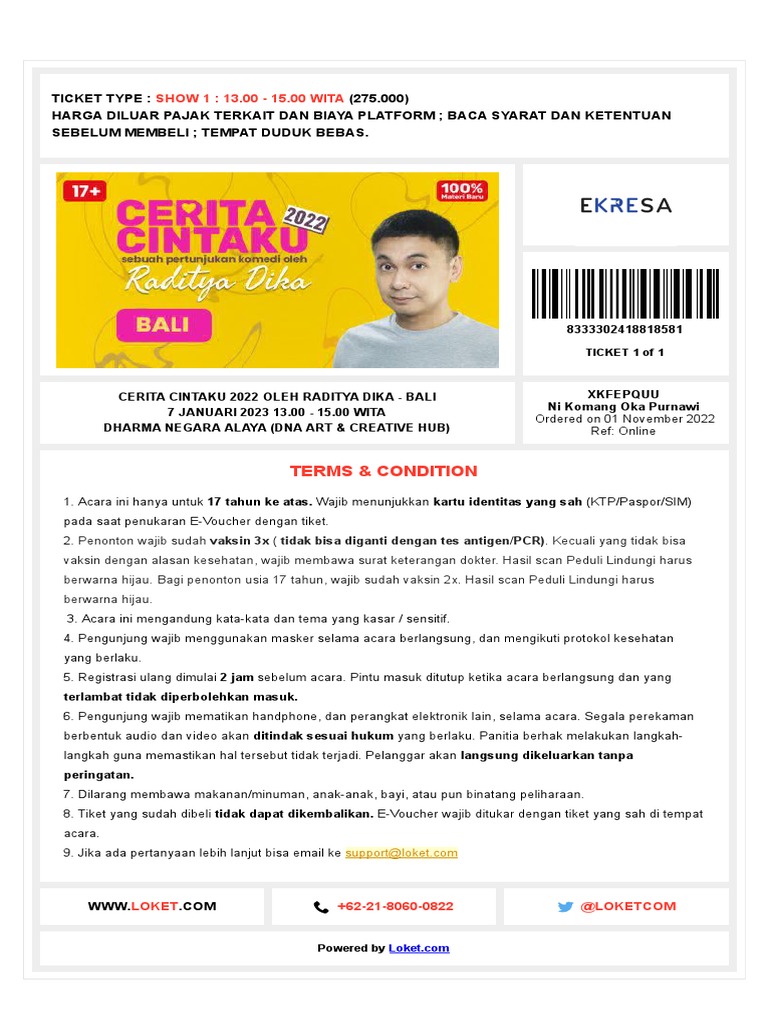 E-Voucher - Raditya Dika | PDF