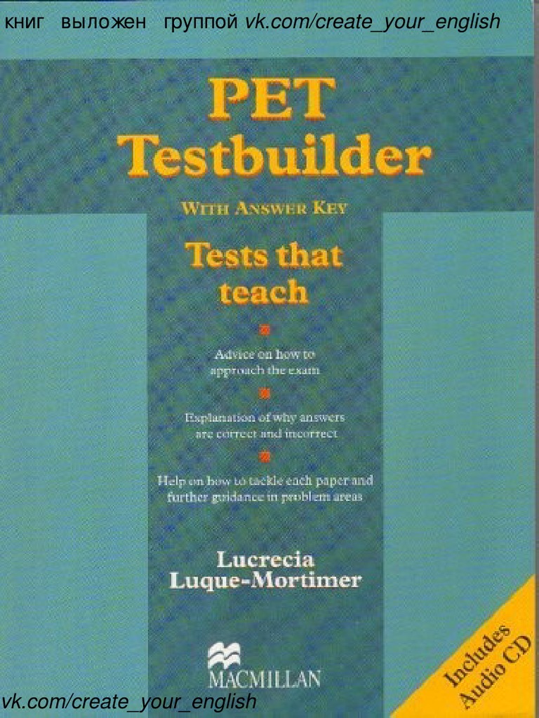 PET Test Builder With Answer Keys. Tests That Teach | PDF