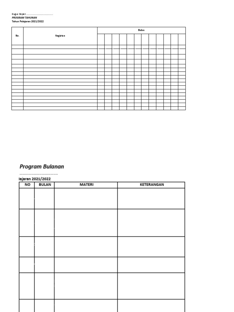 Contoh Program Kegiatan | PDF