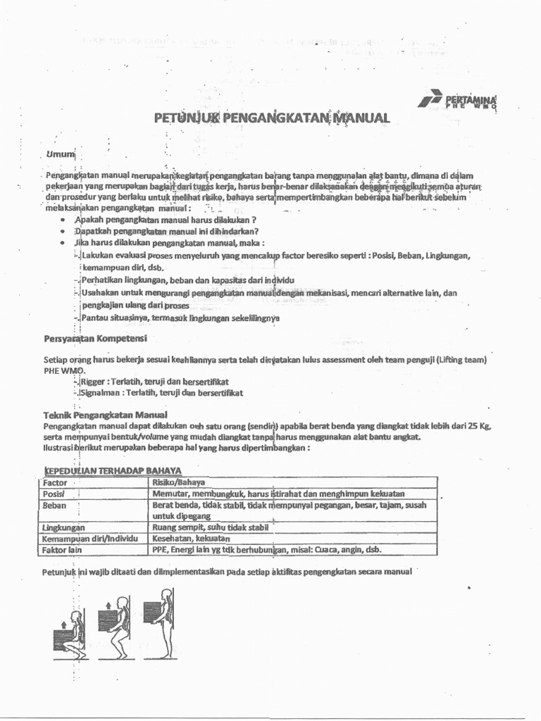 Manual Handling Guide | PDF