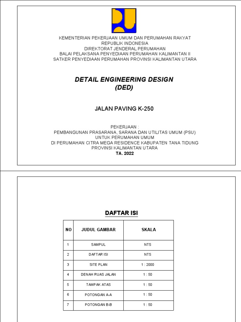 Ded Paving K-250 Perumahan Citra Mega Residence KTT | PDF