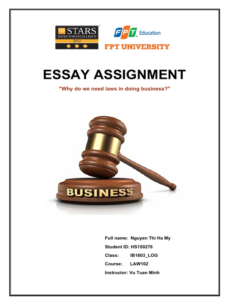Essay Assignment - LAW102 | PDF