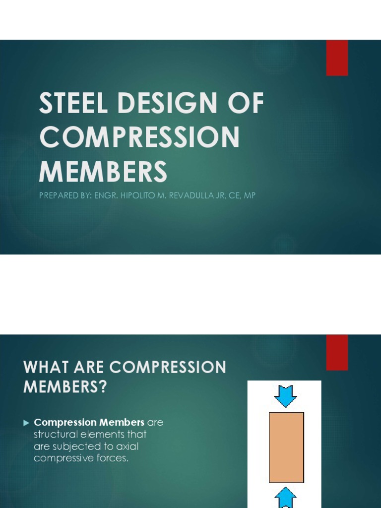 Steel Compression Member Design Guide | PDF | Buckling | Strength Of ...