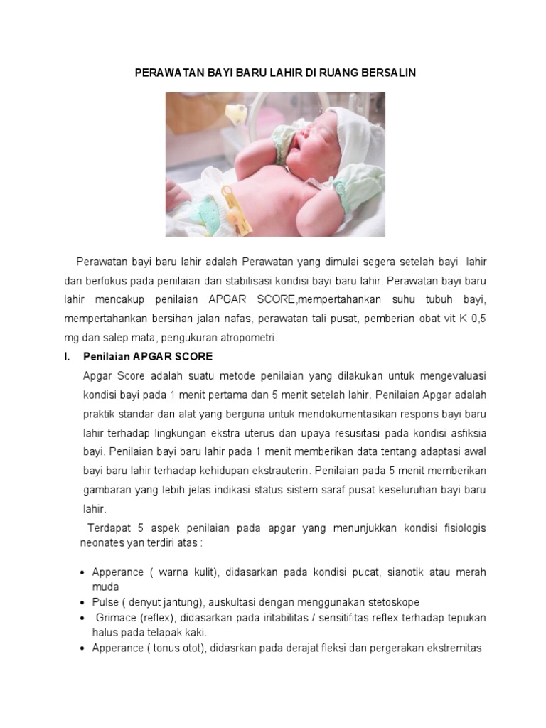 Perawatan Bayi Baru Lahir Baru | PDF | Sains & Matematika