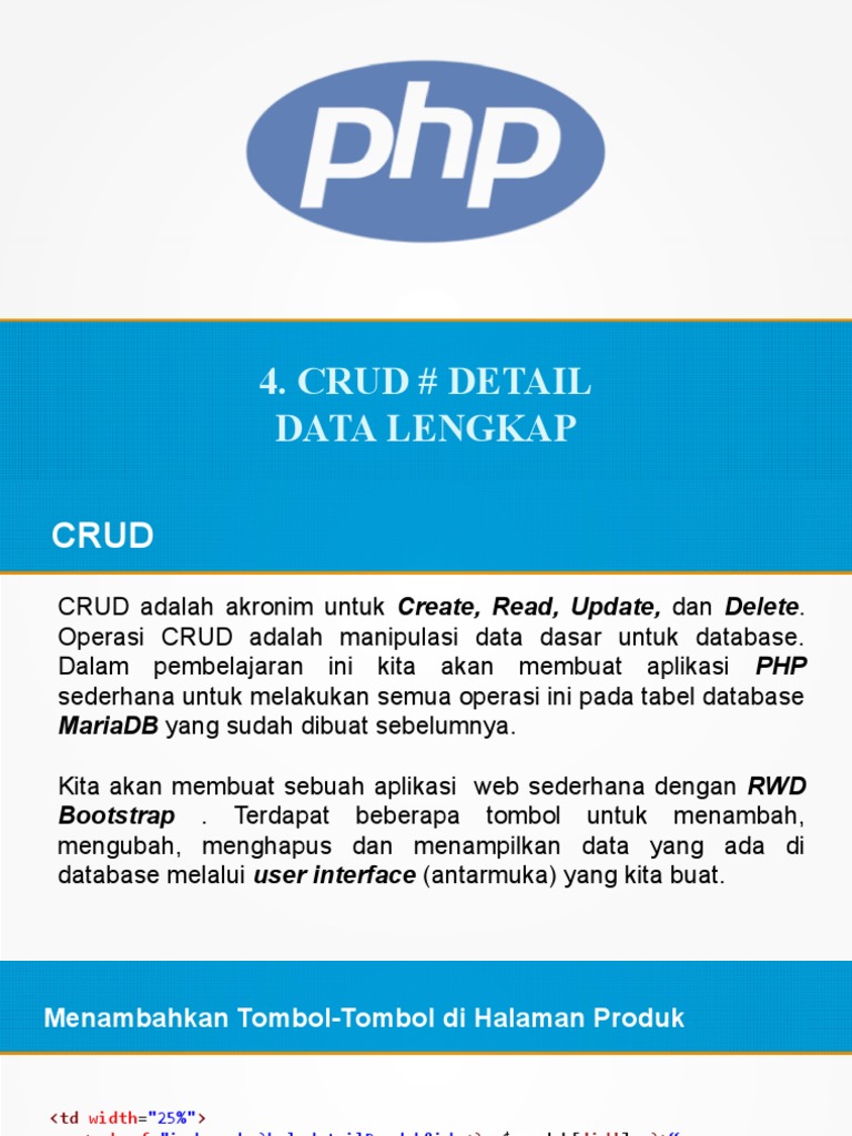 4 Pdo Crud Detail | PDF | Komputer
