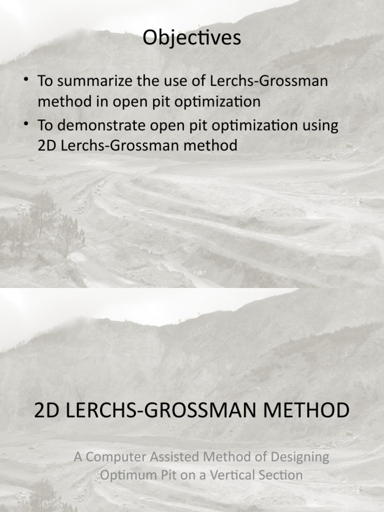 Lerchs-Grossman Method | Download Free PDF | Applied Mathematics ...