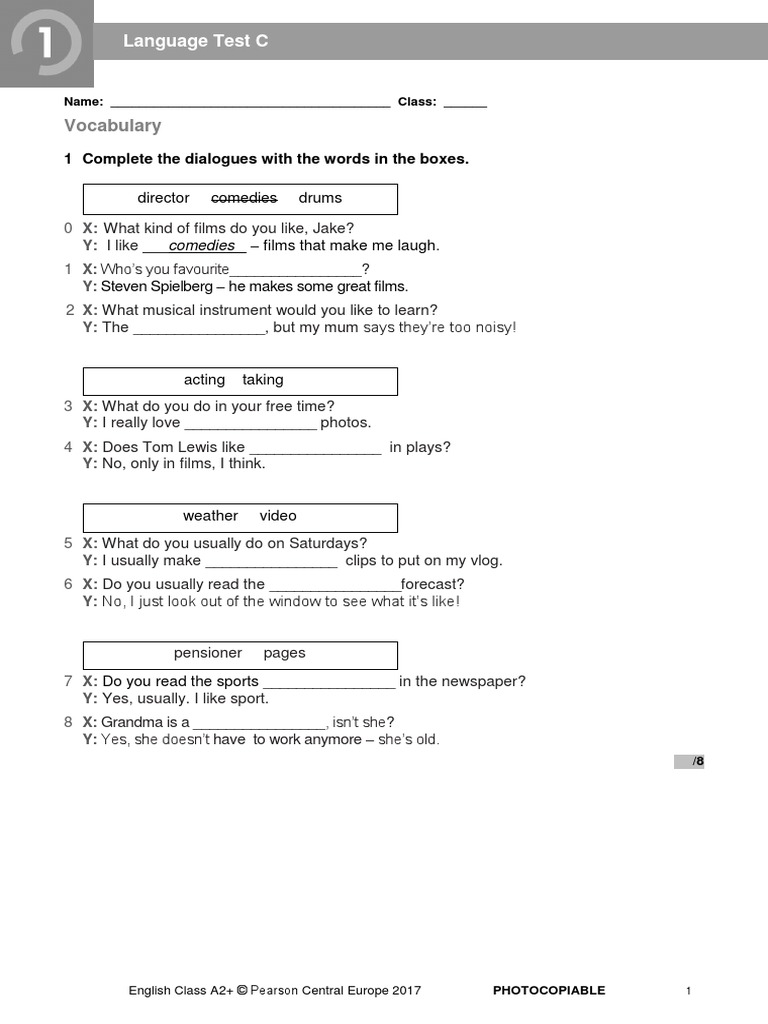 ECA2plus - Tests - Language Test 1C | PDF | Language Arts & Discipline