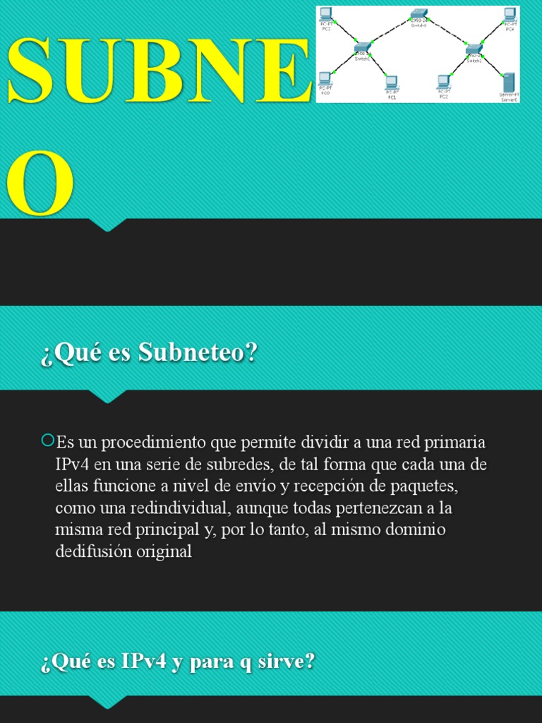 Guía de Subneteo en Redes IPv4 | PDF | Dirección IP | Ingeniería Informática