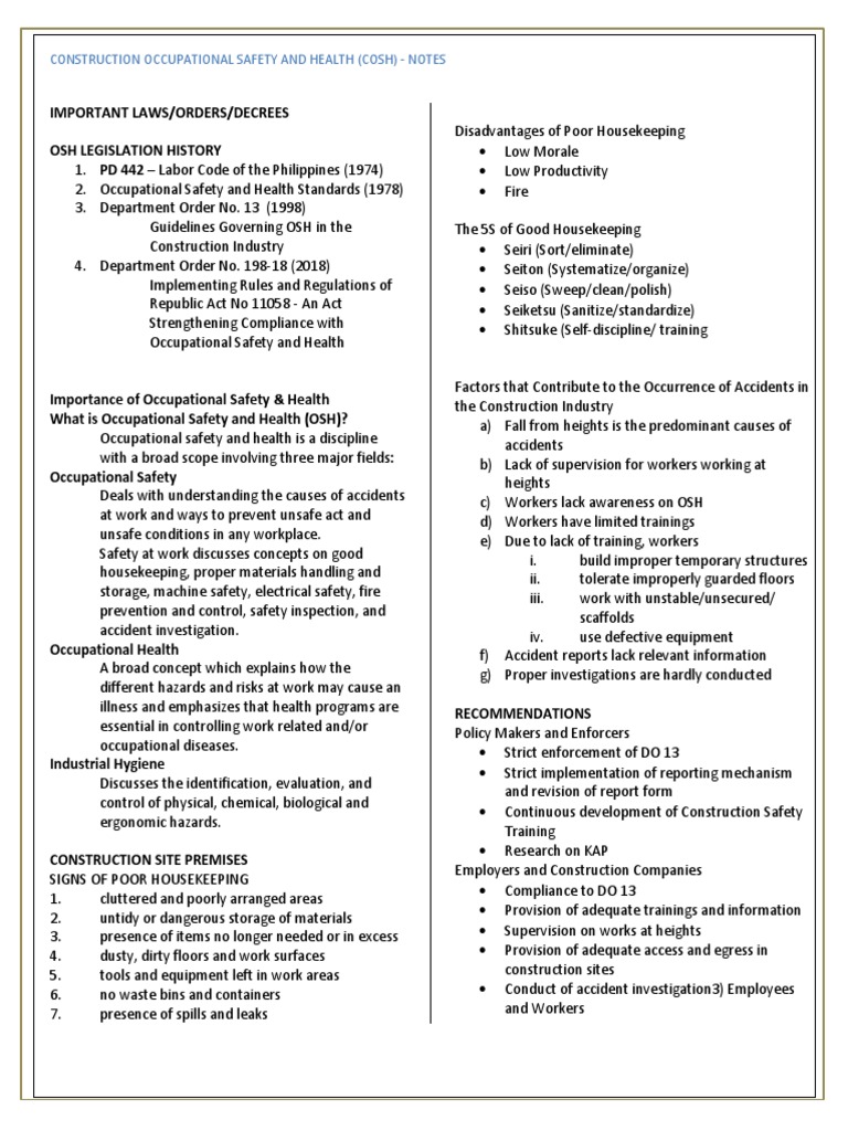 COSH Handout Nov 2022 (EERC) | PDF | Occupational Safety And Health ...