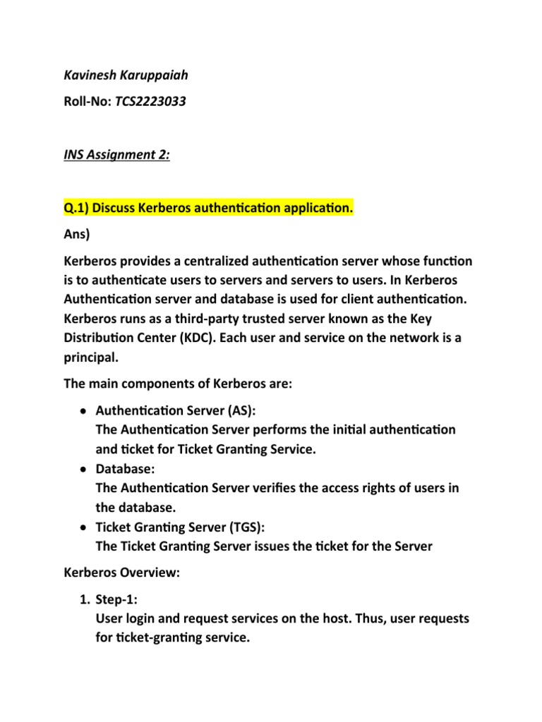 INS - Assignment 2 (TCS2223033) | PDF | Public Key Cryptography | Key (Cryptography)