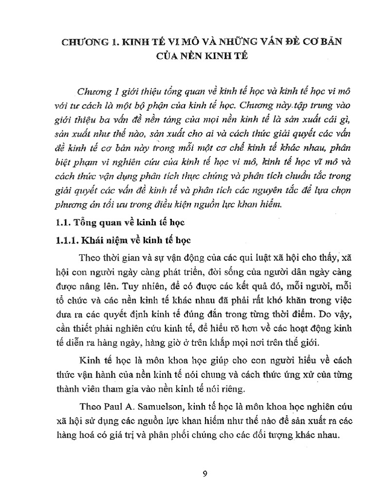 Kinh Tế Vi Mô | PDF