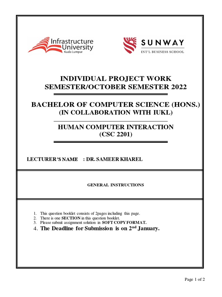 Csc 2201 Individual Project Work Human Computer Interaction 1669610388164 Pdf 9957