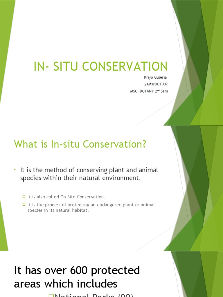 In - Situ Conservation 2 | PDF | Conservation Biology | Protected Area