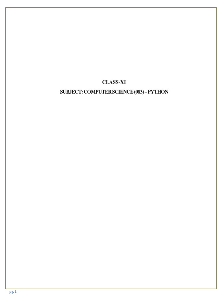 Cs Notes Pdf Parameter Computer Programming Control Flow 2056