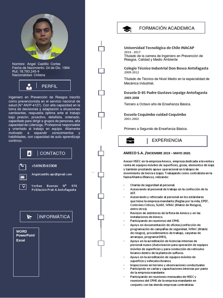 CurriculumAngelCastillooriginal 3 1 2 PDF | PDF | Ciencias fisicas