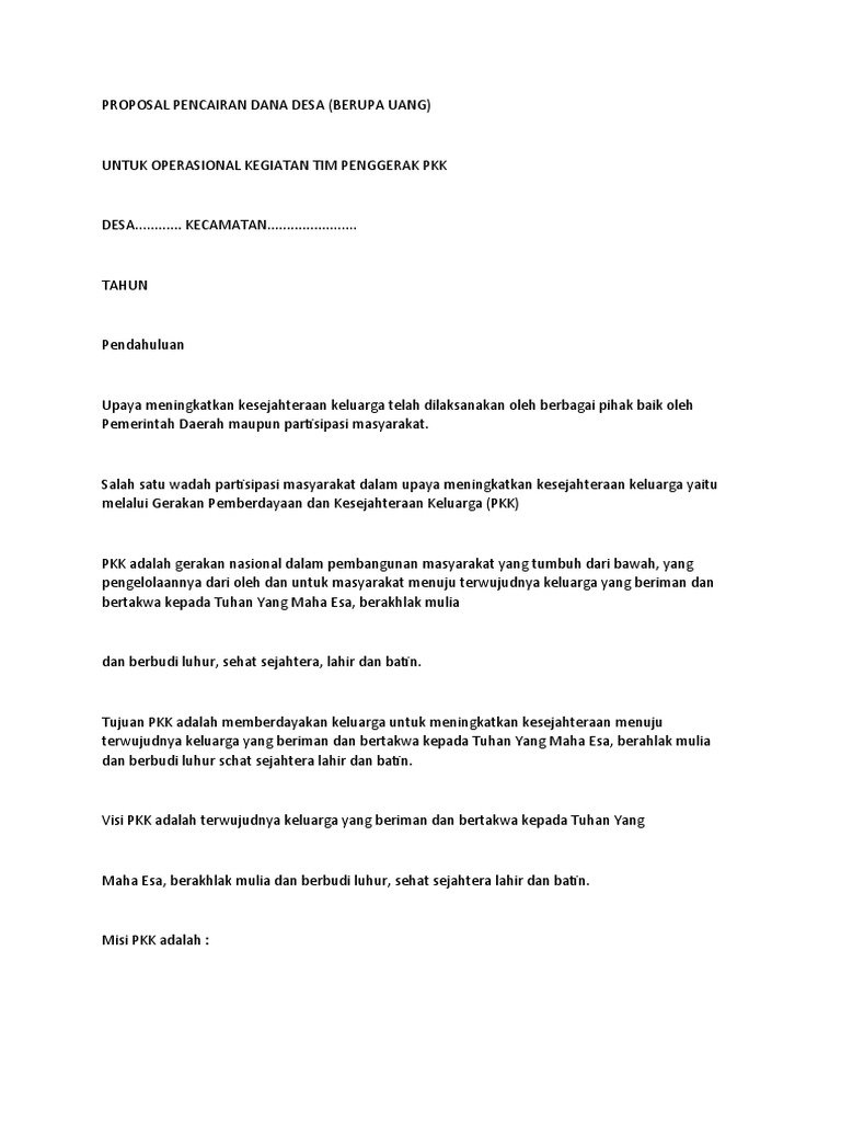 Proposal PKK | PDF | Bisnis