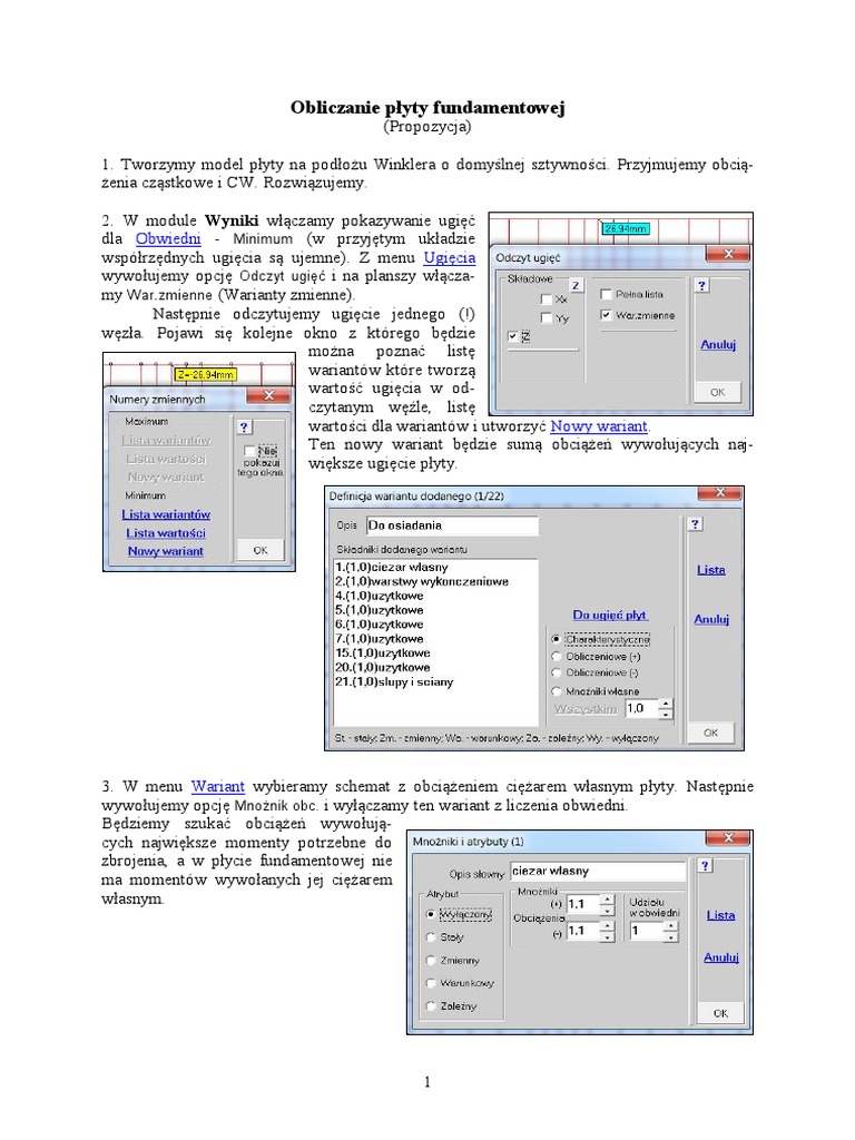 Obliczanie płyty fundamentowej | PDF