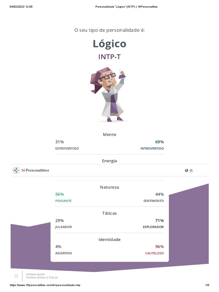 Personalidade "Lógico" (INTP) | PDF | Pensamento | Lógica
