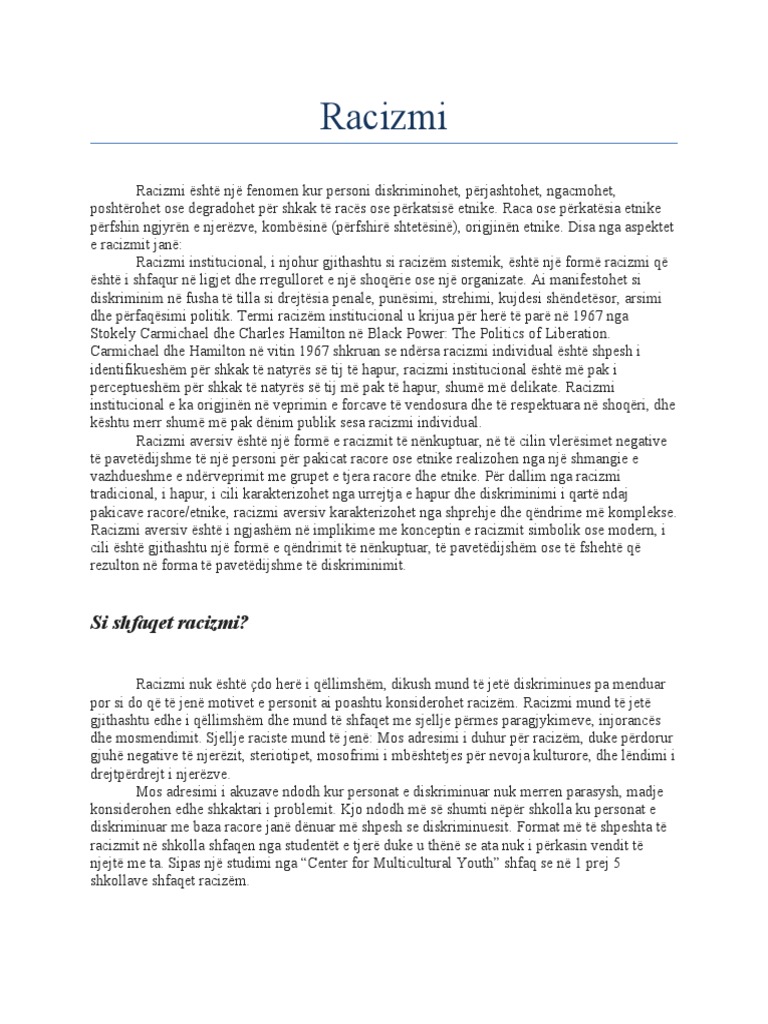 RACIZMI | PDF