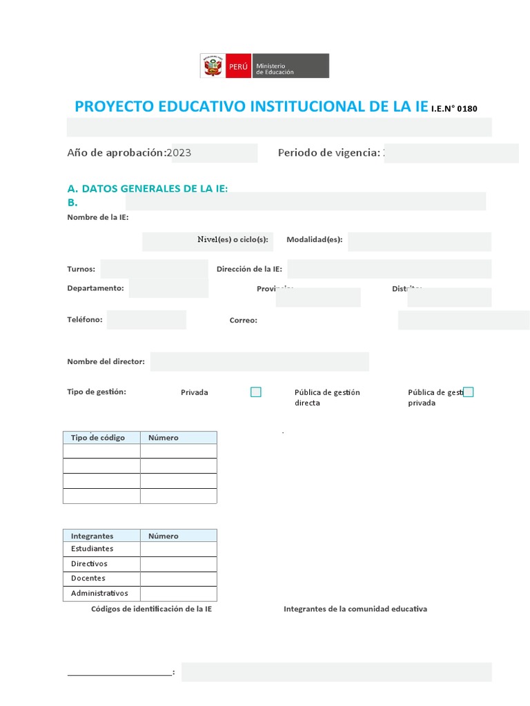 Plantilla PEI-editable Word | PDF