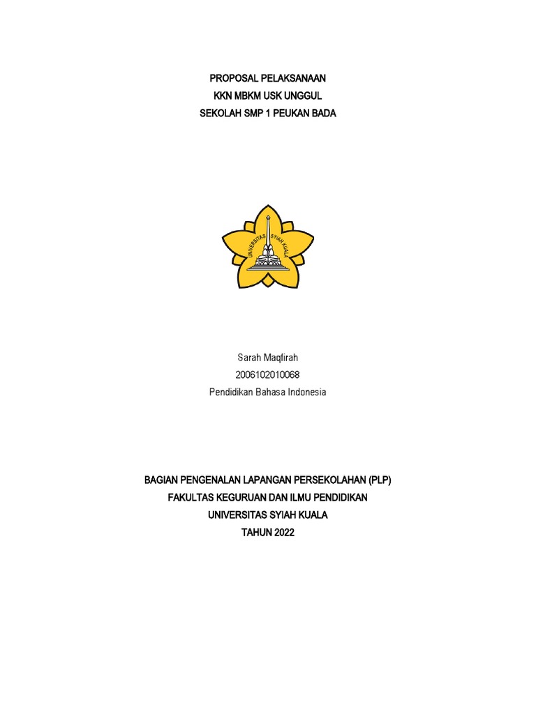 Proposal KKN Sarah Maqfirah (Fix) | PDF