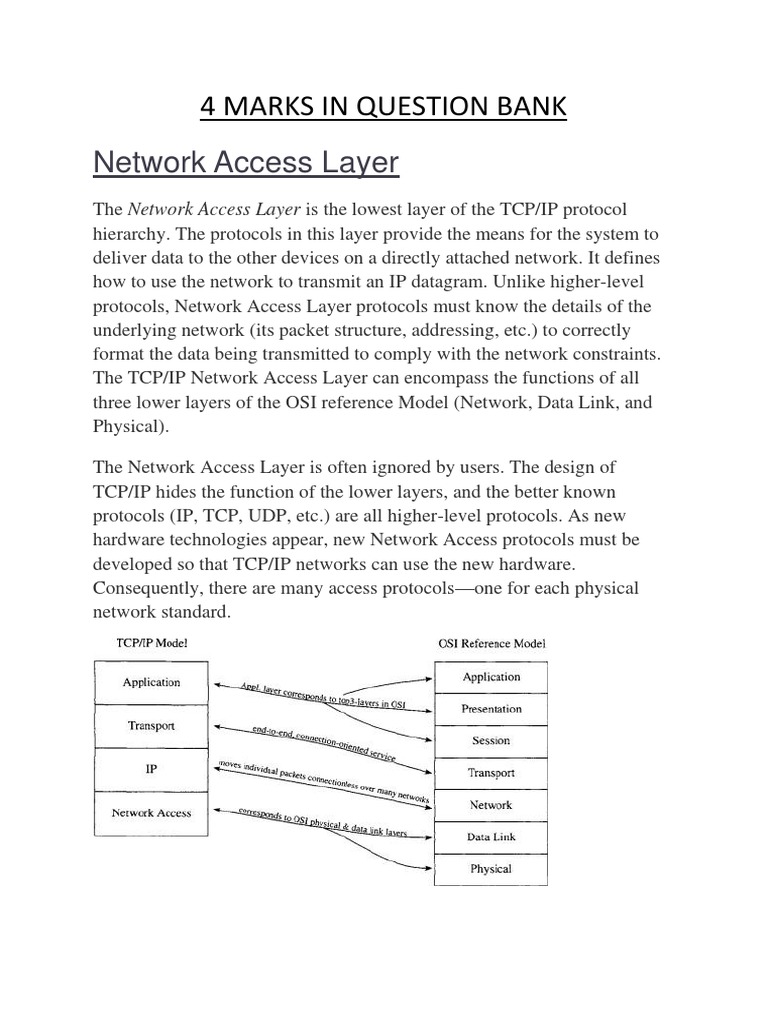 4 Marks in Question Bank | PDF | Computer Network | Asynchronous Transfer Mode