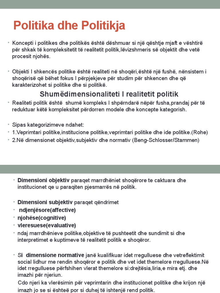 Politika Dhe Politikja | PDF