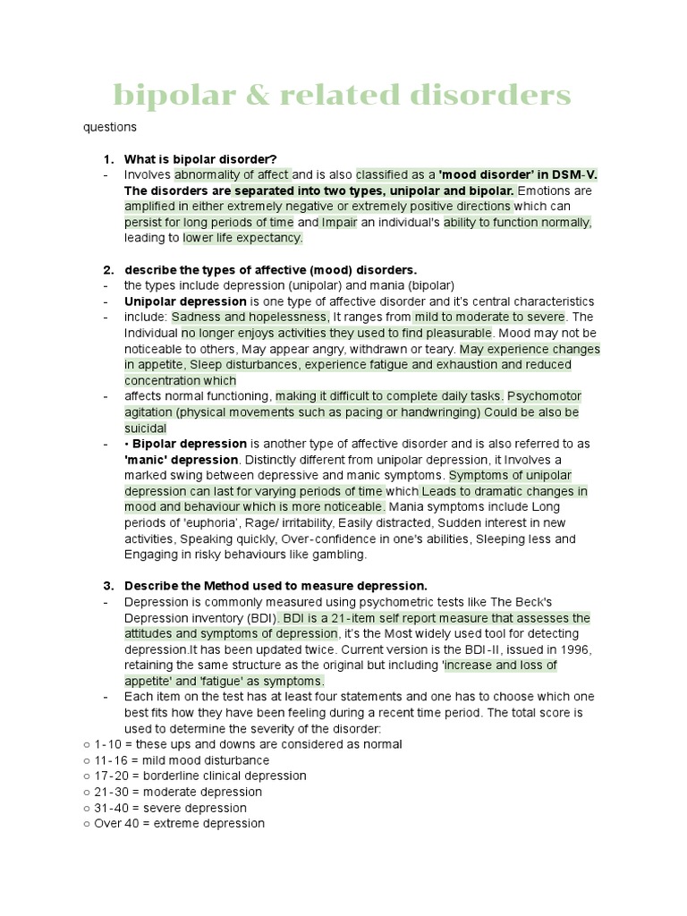 Bipolar Answers | PDF