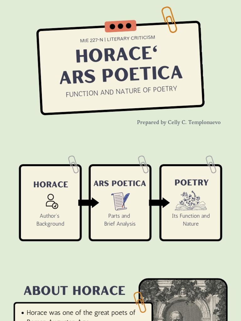 Ars Poetica Templonuevo | PDF | Horace | Poetry