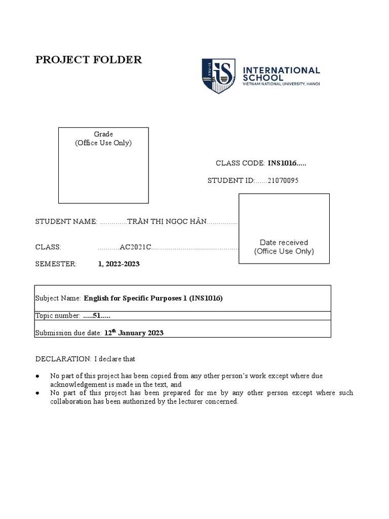 INS1016 Final Project template-HK1 2022-2023 | PDF | Corporate Social Responsibility | Business ...
