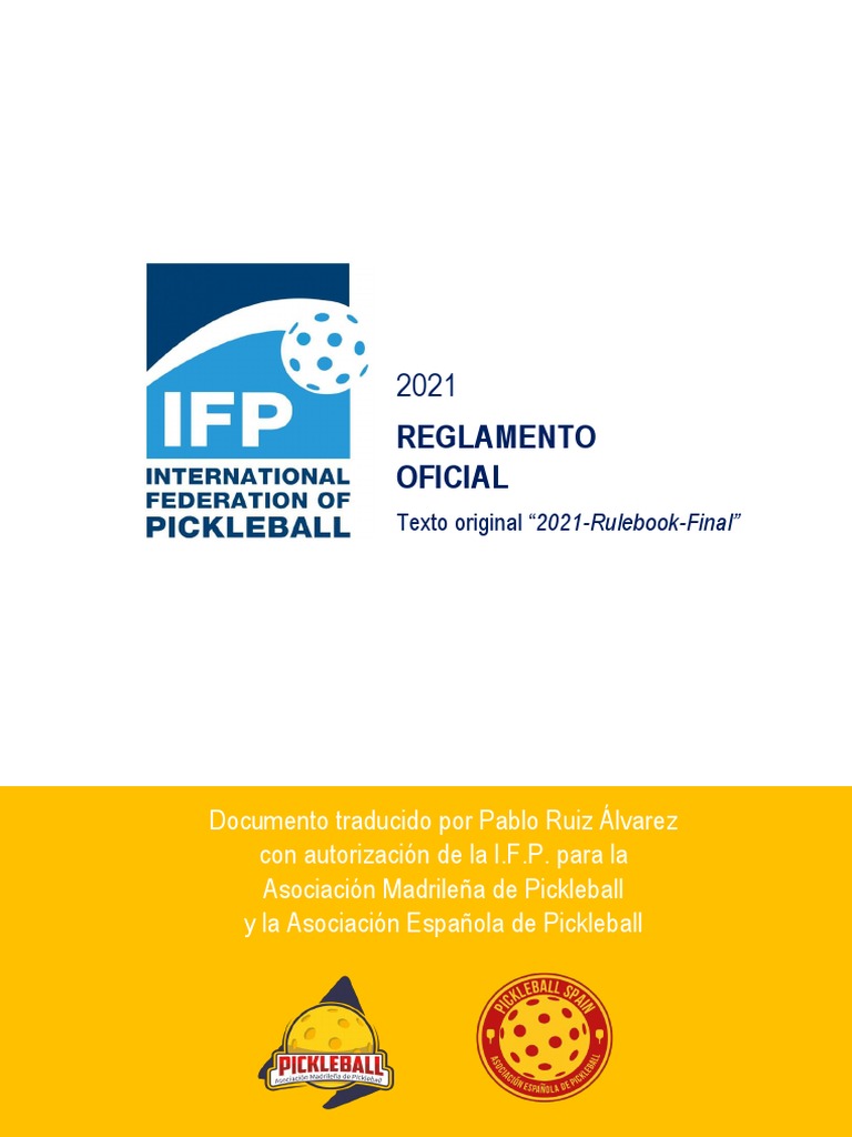 2021 Reglamento Oficial Pickleball Spanish-1 | Descargar gratis PDF ...