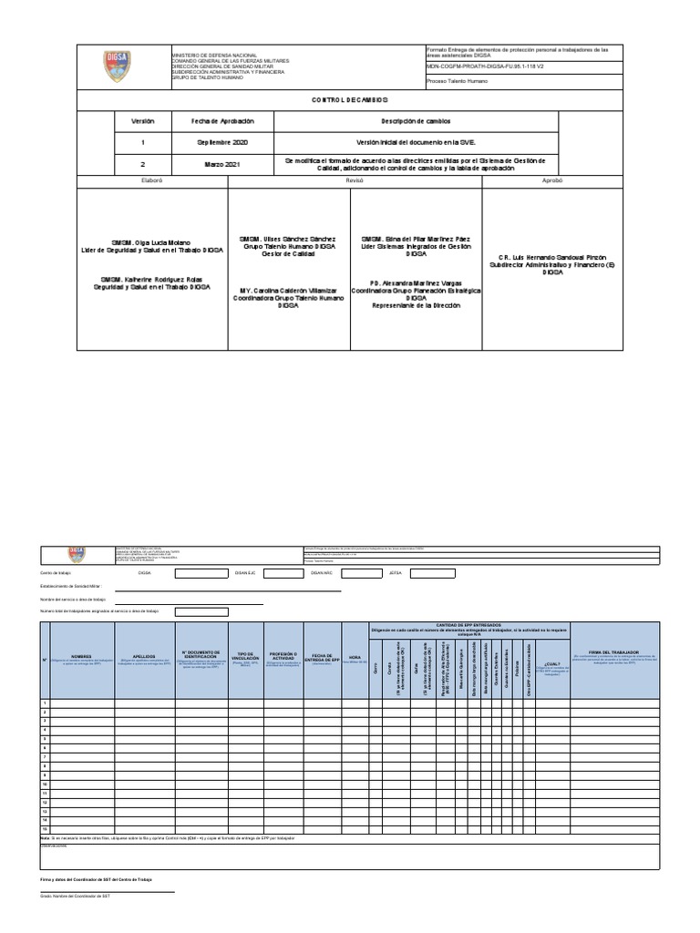 Formato Entrega de Elementos de Proteccion Personal A Trabajadores | PDF