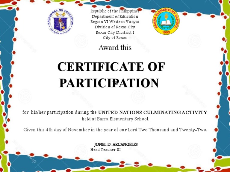 United Nation-CERTIFICATE | PDF