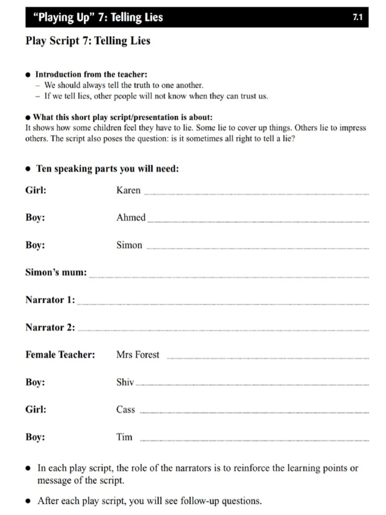 Drama Script On Behaviour | PDF