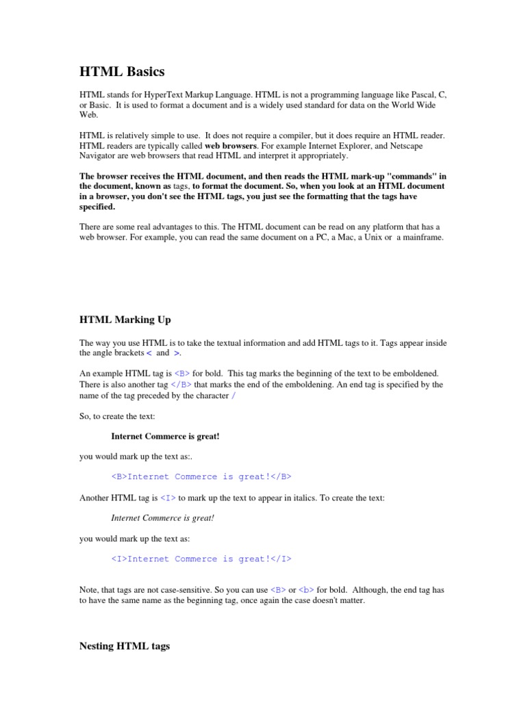 Unit 2 Html 1 Pdf Hyperlink Html 