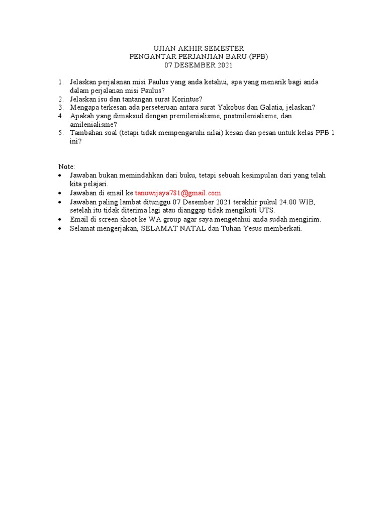 Ujian Akhir Semester PPB 2021 | PDF
