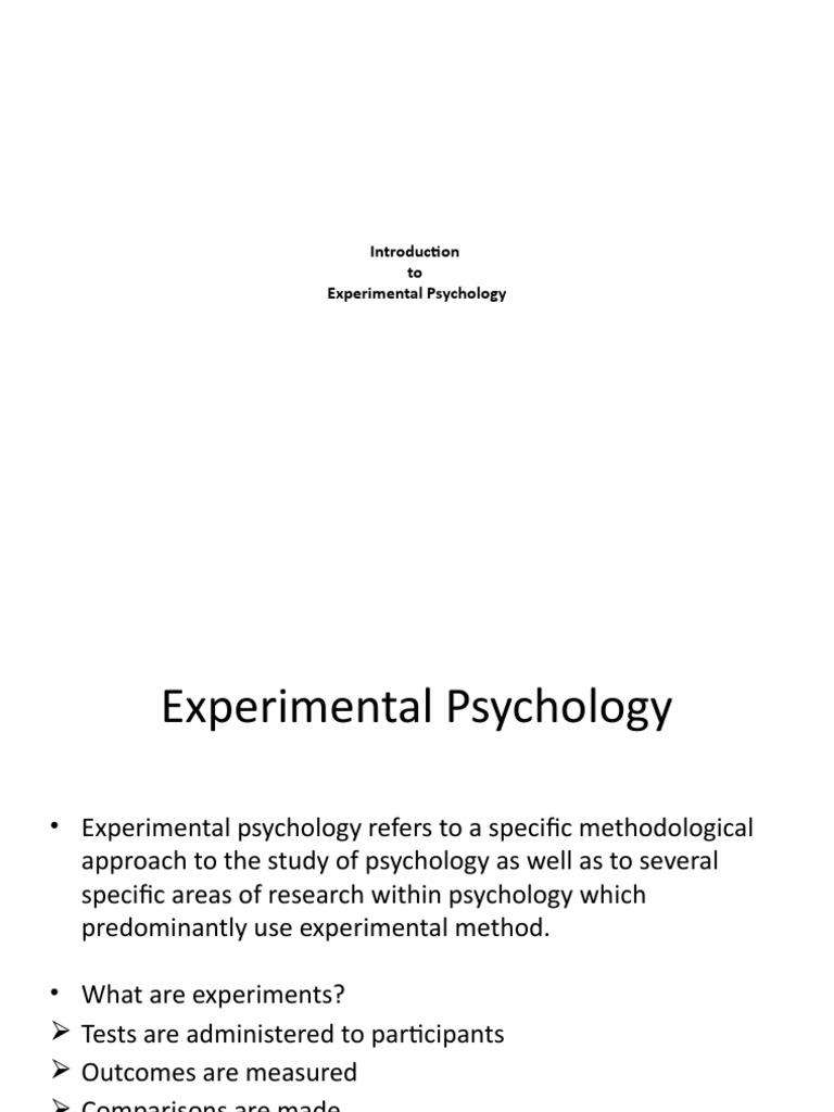 CHAP 1 Introduction To Experimental Psychology | PDF | Experimental ...