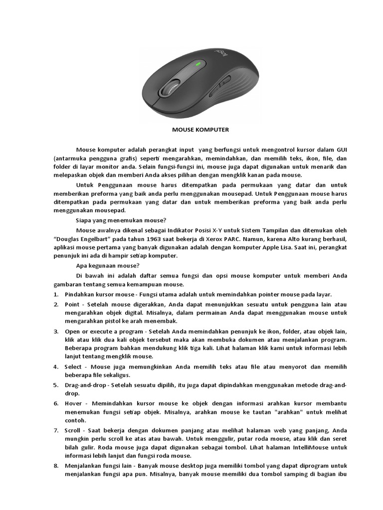 Mouse Komputer | PDF | Komputer