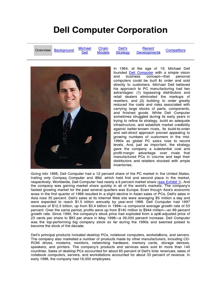 Dell Computer Corporation | PDF | Dell | Personal Computers