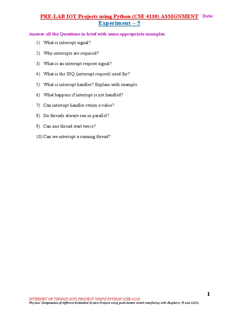 1 Pre-Lab Assignment Experiment - 5 (CSE 4110) | PDF 1 Pre-Lab Assignment Experiment - 5 (CSE 4110) | PDF