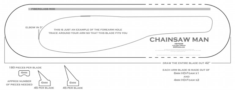 Chainsaw Man Arm Template SKS Props | PDF