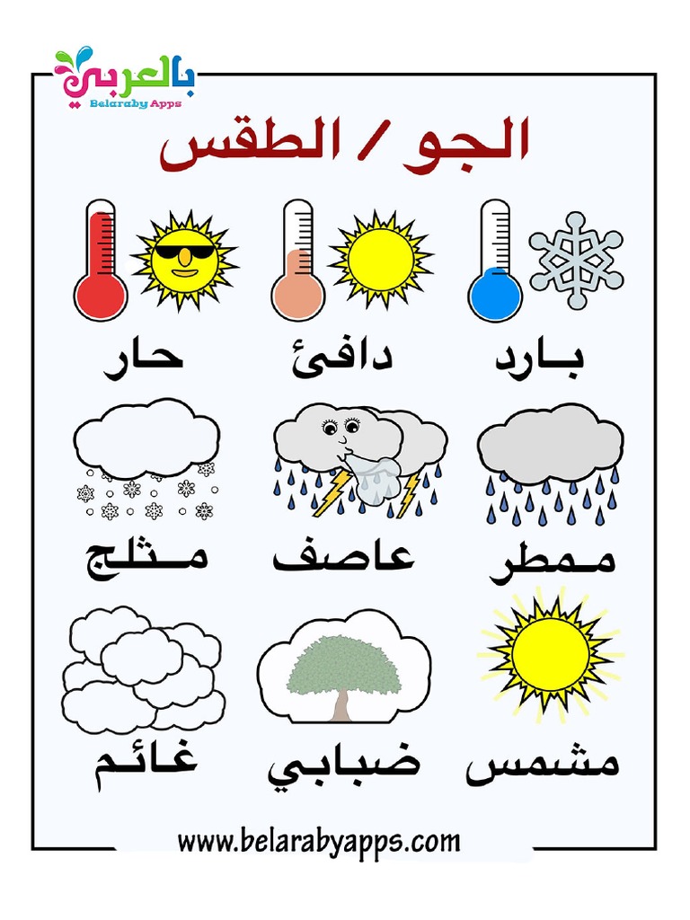 Arabic Weather For Kids | PDF