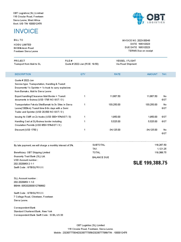 Invoice 2023-00043 | PDF | Invoice | Financial Services