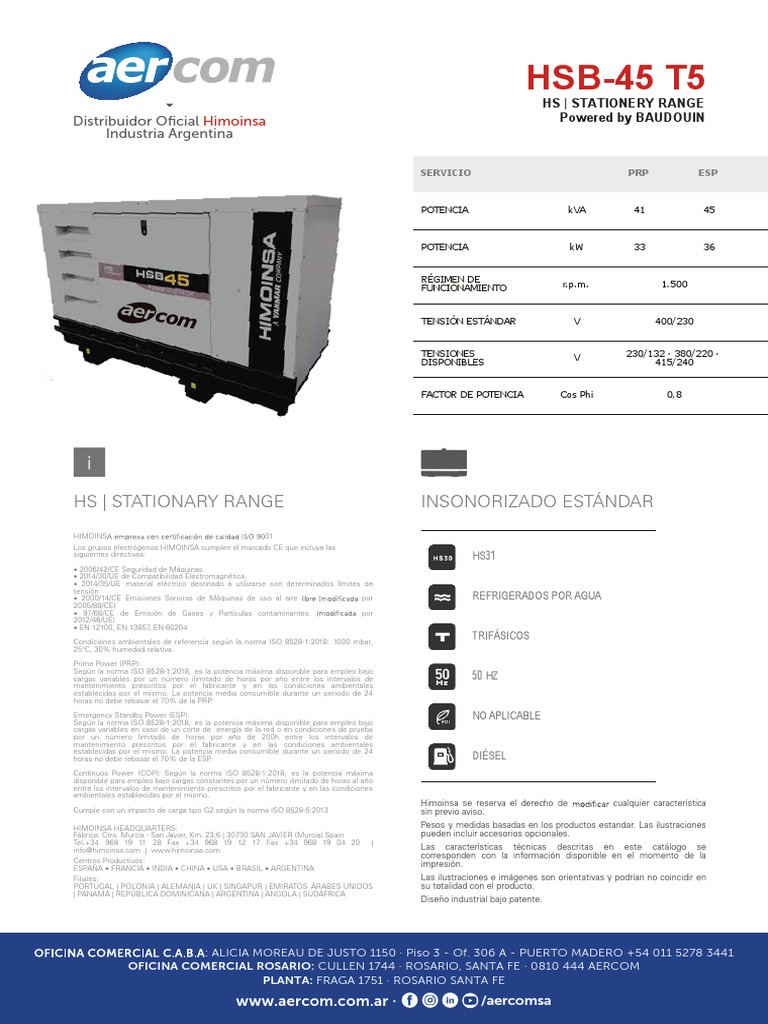HSB 45 T5 SP | PDF | Ingenieria Eléctrica | Electricidad