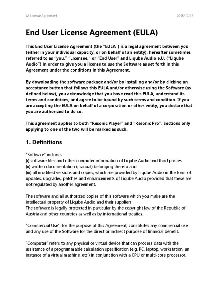 License Agreement | PDF | License | Software