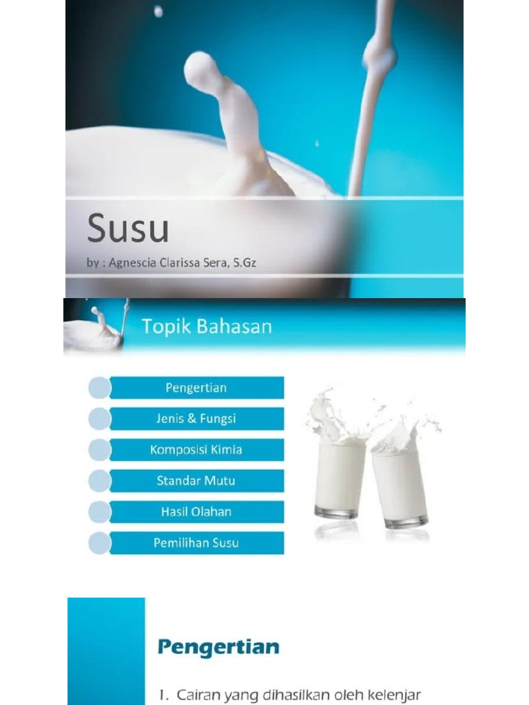 Susu Dan Hasil Olahannya | PDF