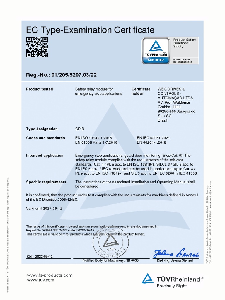 Rele CP-D Tuv Certificado | PDF | International Electrotechnical Commission | Computing