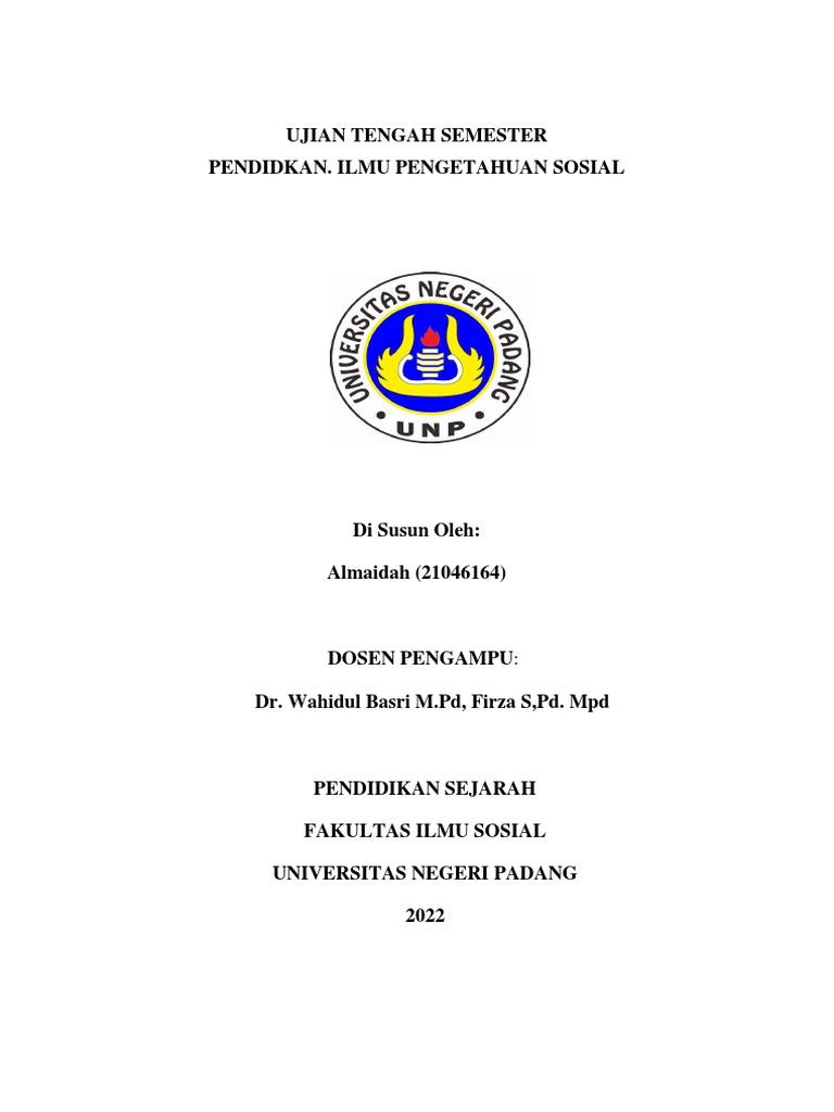 Uts Ips (Almaidah 21046164) | PDF