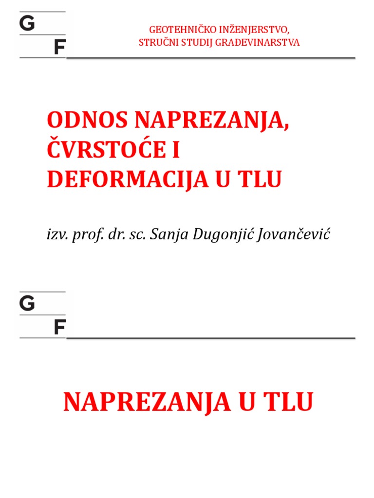 Odnos Naprezanja, Cvrstoce I Deformabilnosti | PDF