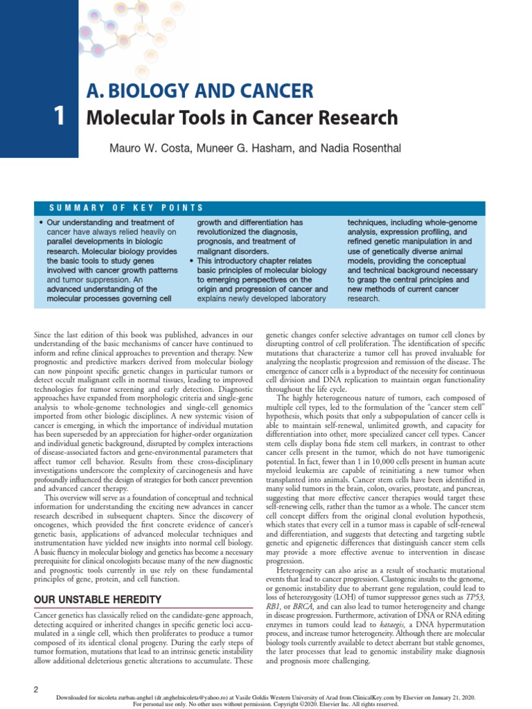 Abeloff Clinical Oncology 2020 (Part 1) | PDF | Dna | Gene